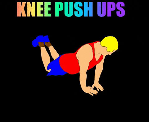 Knee Push Ups GIFs - Get the best GIF on GIPHY