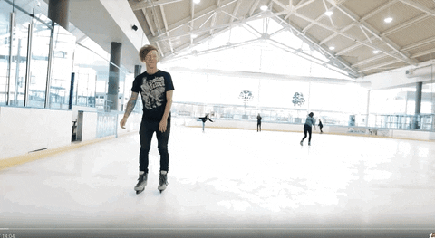Funny Ice Skating Gif