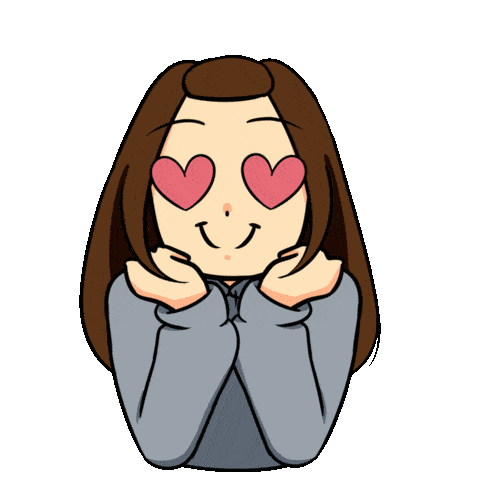 Girl With Heart Eyes Cartoon