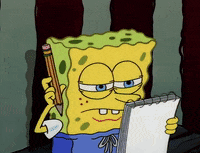 Spongebob Writing Gifs