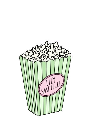 Movie Popcorn Sticker by Lily Vanilli for iOS & Android | GIPHY