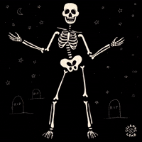 Spooky Skeleton Gif