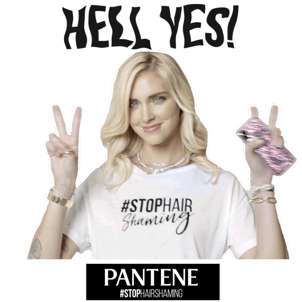 Happy Chiara Ferragni Sticker by Capelli Pantene for iOS & Android | GIPHY