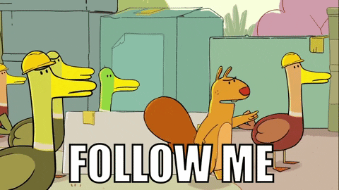 Surprised Follow Me GIF by Cartoon Hangover - Find & Share on GIPHY