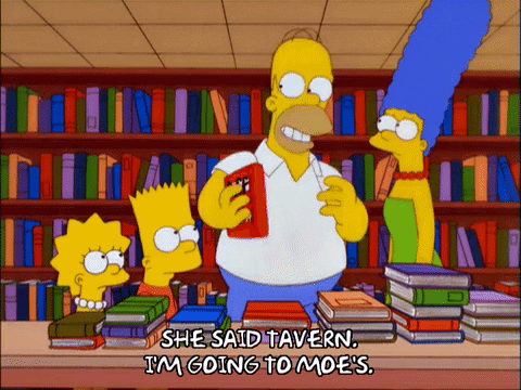 Homer Leaves Library GIFs - Get the best GIF on GIPHY