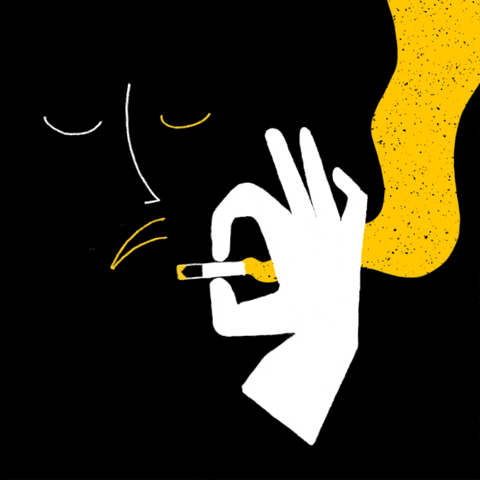 Illustration Smoking GIF by Romain Loubersanes - Find & Share on GIPHY