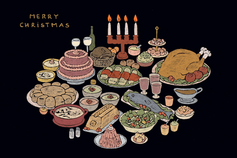 Merry Christmas Animated Illustration GIF by Thoka Maer - Find & Share ...