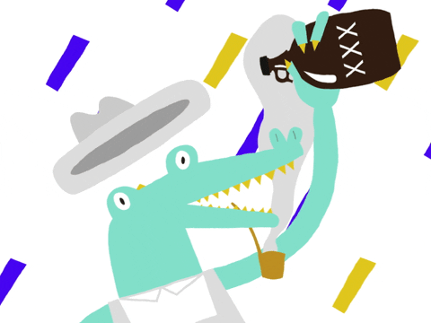 New trending GIF tagged party drink celebrate gator… | Trending Gifs