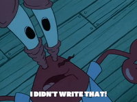Spongebob Writing Gif