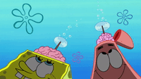 Spongebob Brain Fire Gif