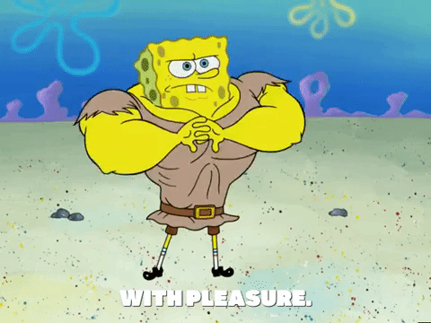 Spongebob Flexing Gif