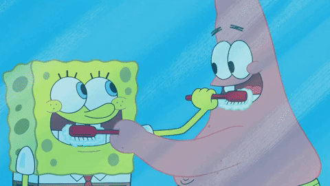 Spongebob Brushing Teeth