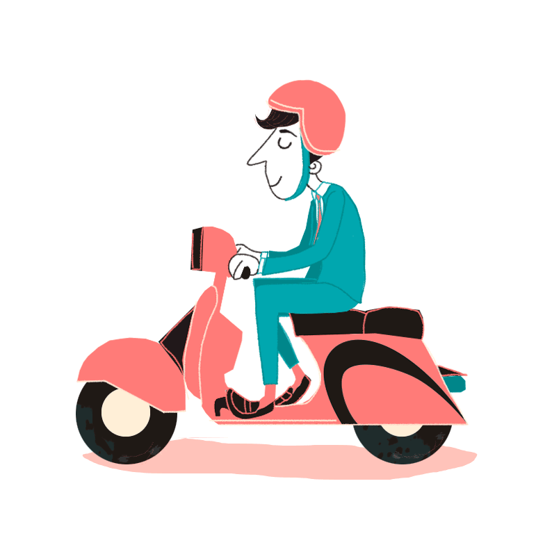 Happy Scooter Sticker for iOS & Android | GIPHY