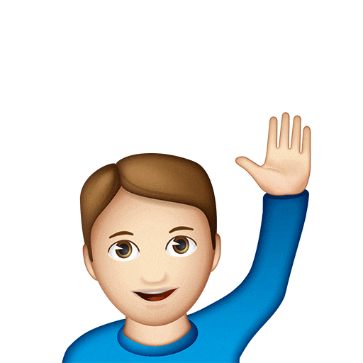 Emoji Man Hands Wave Wave