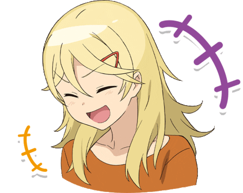 Laugh Anime Girl Sticker by Crunchyroll for iOS & Android | GIPHY