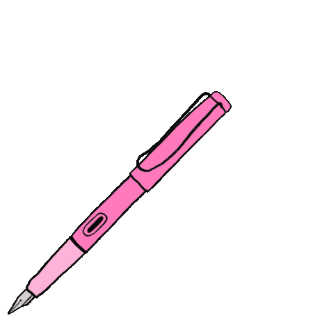 Pink Signing Sticker by doña batata for iOS & Android | GIPHY