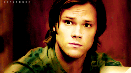 Supernatural Sam Laughing Gif