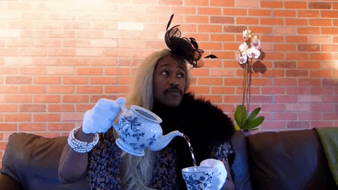 Tea Time Reaction GIF by Robert E Blackmon - Find & Share on GIPHY