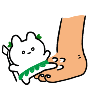 Rabbit Kick Sticker by Kcomics for iOS & Android | GIPHY