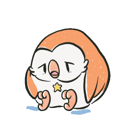 Ybuho Sad Feelings Missyou Cry Owl Sticker for iOS & Android | GIPHY