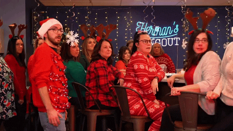 Scared Christmas Party GIF by Lapointe Insurance Agency - Find & Share ...