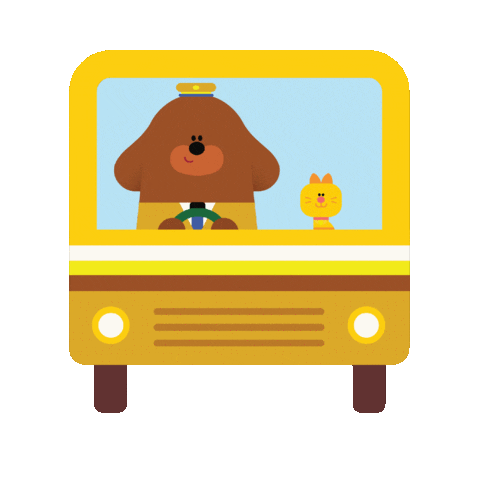 Back To School Bus Sticker by Hey Duggee for iOS & Android | GIPHY