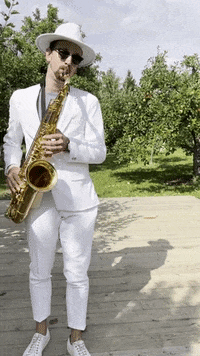 Playing Saxophone Gif