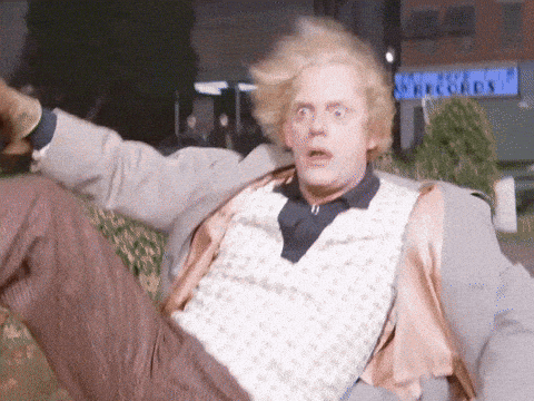 Doc Brown Shocked Gif
