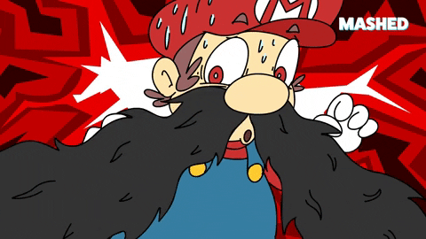 Mario's Monster Moustache by Mashed | GIPHY