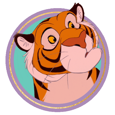 Confused Tiger Sticker by Disney Princess for iOS & Android | GIPHY