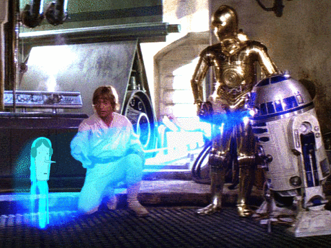 Princess-leia-hologram GIFs - Get the best GIF on GIPHY