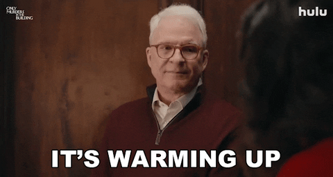Warming Up Steve Martin GIF by HULU - Find & Share on GIPHY