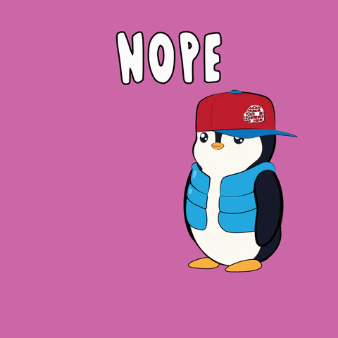 Bye Bye No GIF by Pudgy Penguins - Find & Share on GIPHY