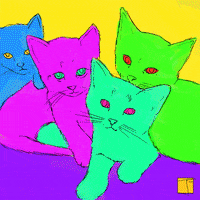 Trippy Cat Animated Gif