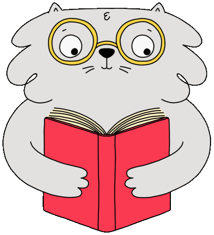 Cat Reading Gif
