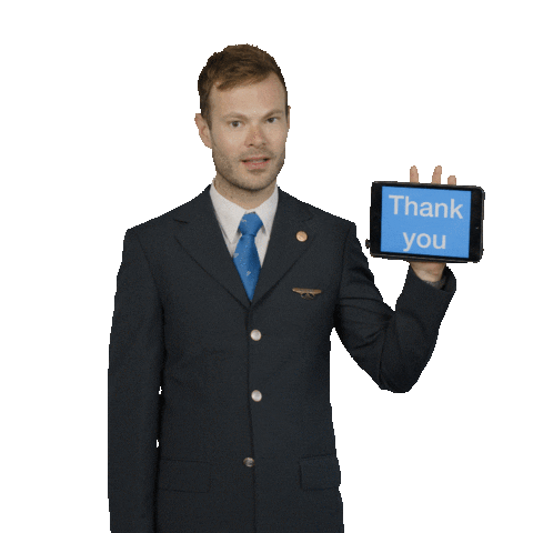Cabin Crew Thank You Sticker by KLM for iOS & Android | GIPHY