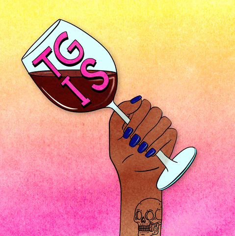 Red Wine Friday GIF by Hello All - Find & Share on GIPHY