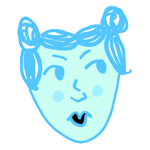 Blue Girl Smurf Sticker for iOS & Android | GIPHY
