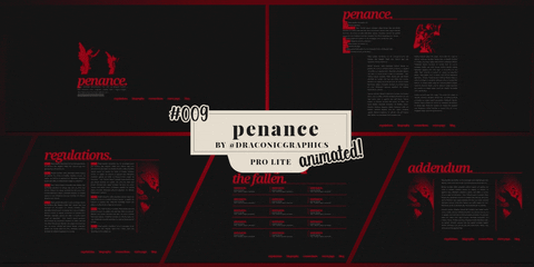 animated carrd template // #009 penance - Draco's Ko-fi Shop