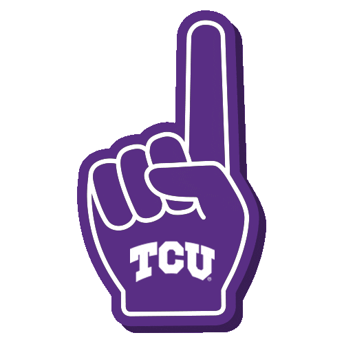 Horned Frogs Tcu Sticker by College Colors Day for iOS & Android | GIPHY