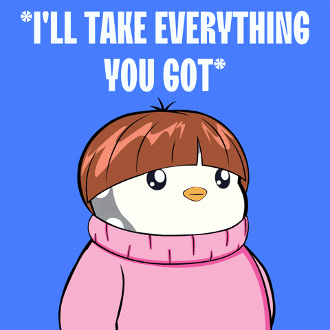 Take It Give Me Everything GIF by Pudgy Penguins - Find & Share on GIPHY