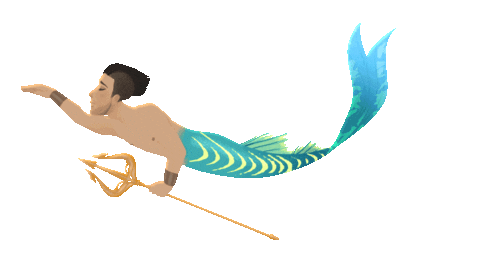 Merman Trident Sticker by Mermaid_Lux for iOS & Android | GIPHY