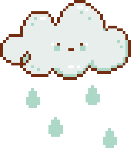 Pixel Rain Sticker by malipi for iOS & Android | GIPHY