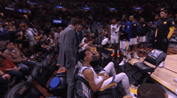 Klay Thompson Player Bench GIF by NBA - Find & Share on GIPHY
