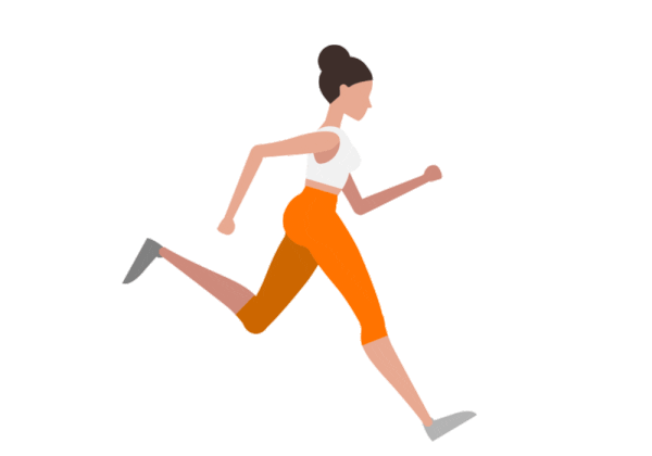 Woman Running Animated Gif