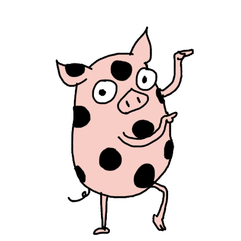 Look Pig Sticker by K-Fai Steele for iOS & Android | GIPHY