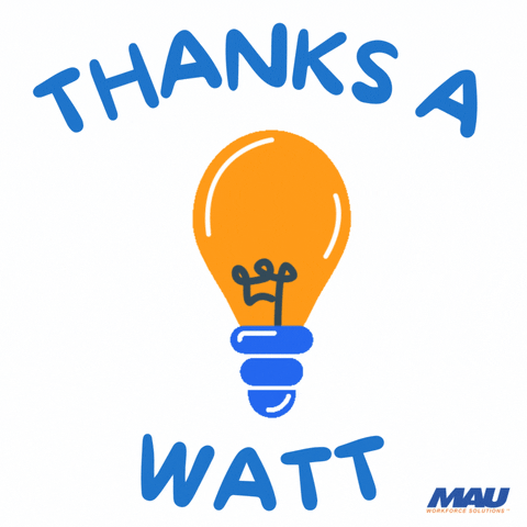 Thanks-a-watt GIFs - Get the best GIF on GIPHY