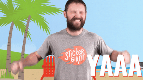 Yes Excited Gif By Sticker - Find & Share on GIPHY