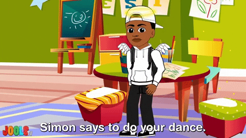 Dance It Out Simon Says GIF by JOOLS TV - Find & Share on GIPHY
