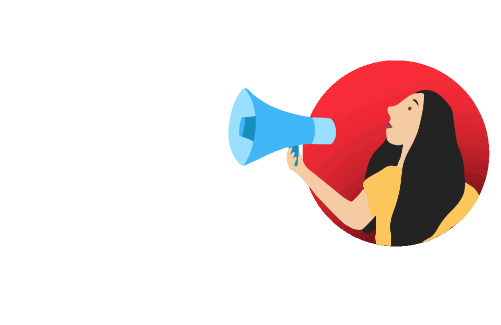 Woman Announce Sticker by Goodknight for iOS & Android | GIPHY